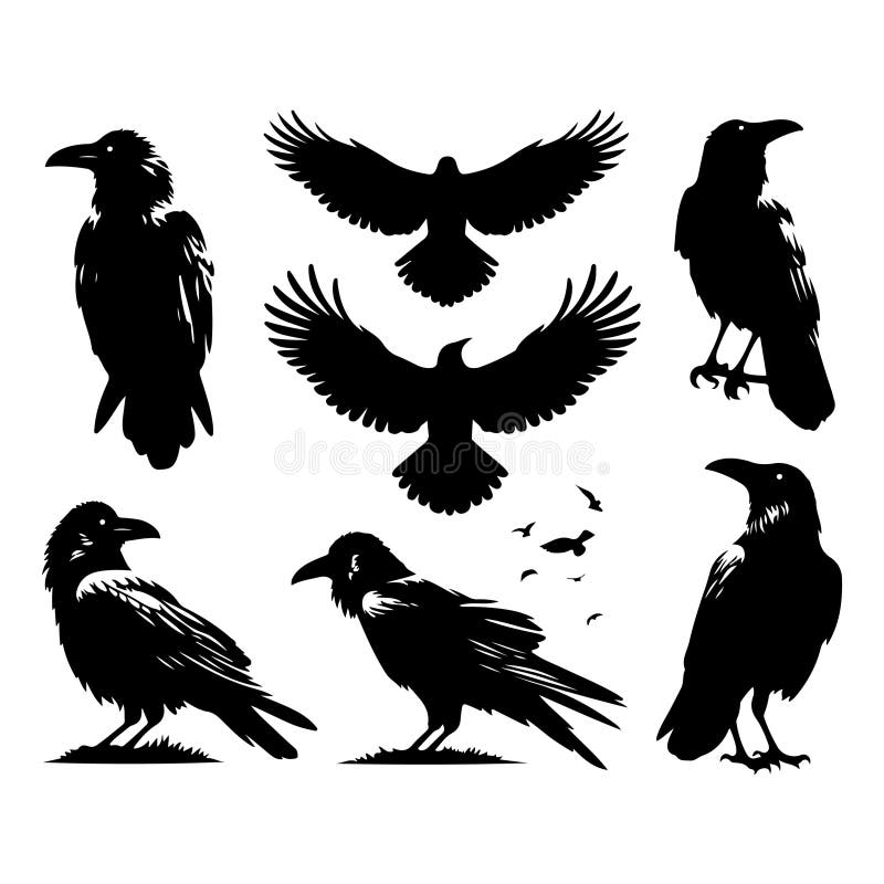 Iconic Crow Stock Illustrations – 101 Iconic Crow Stock Illustrations ...