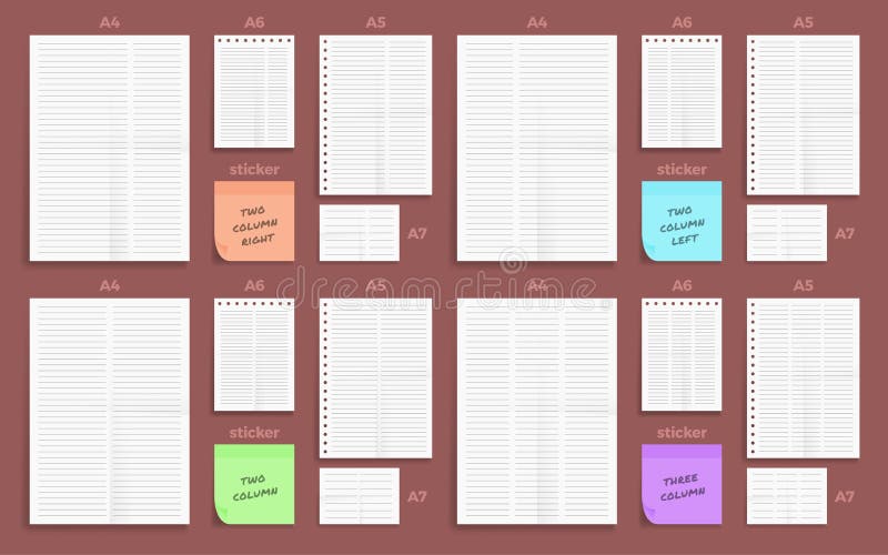 Mockup Crumpled Standart Blank Acounting Sheet Series A4 Format Paper ...