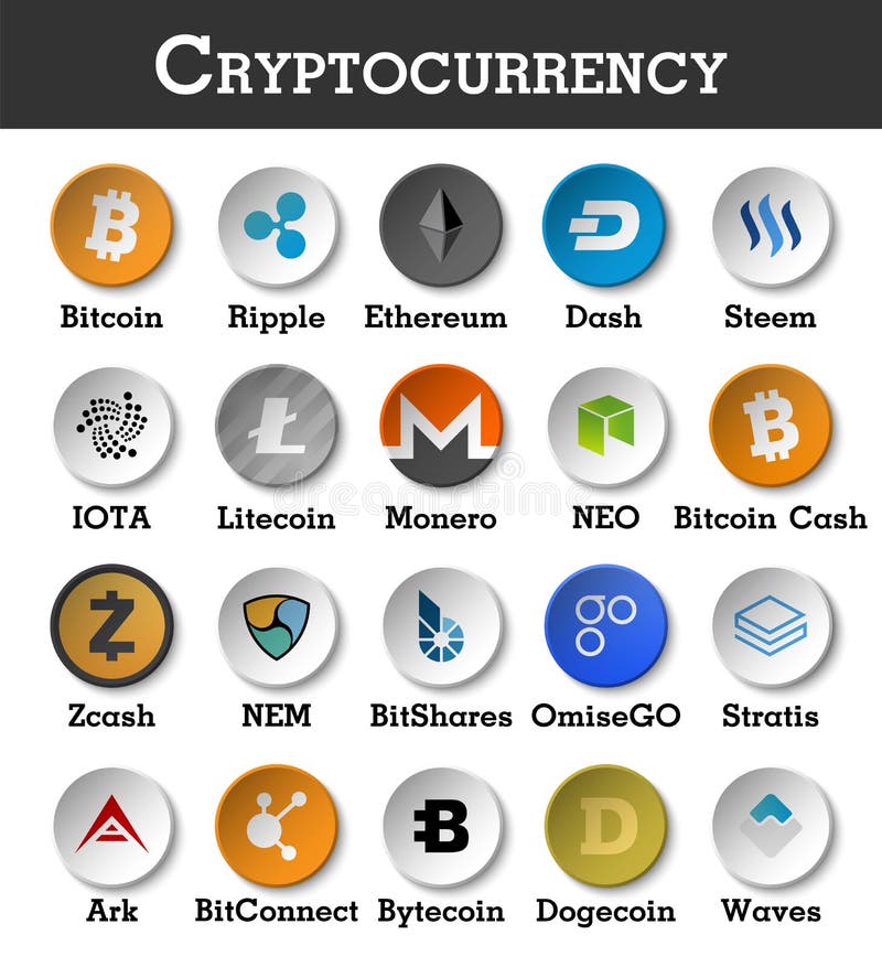 Set of Cryptocurrency Icon . Vector Editorial Stock Photo ... Set of Cryptocurrency Icon . Vector Editorial Stock Photo ...