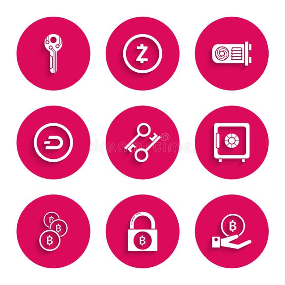 Set Cryptocurrency Key, Lock with Bitcoin, Hand Holding Bitcoin, Safe ...