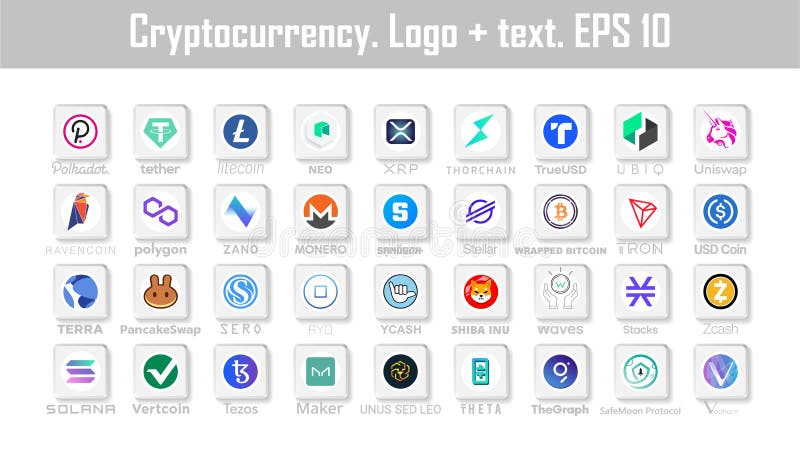 Cryptocurrency Logos Stock Illustrations – 480 Cryptocurrency Logos ...
