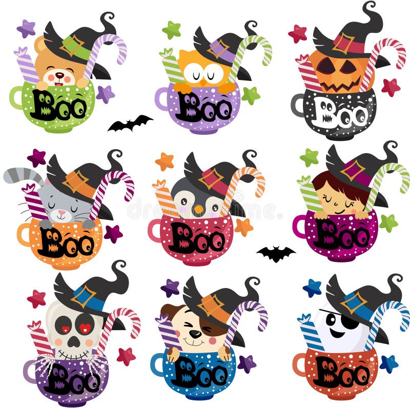 Halloween Candy Round Frame Stock Vector - Illustration of loop, icon ...