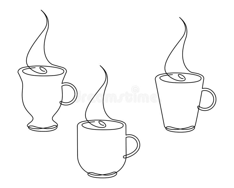 Continuous Line Drawing Hot Drink Stock Illustrations – 1,192 ...