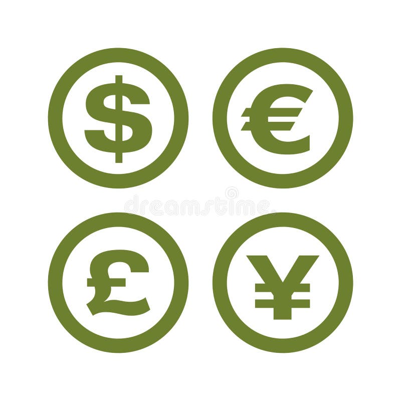 Set Currency Money Sign Logo Template Illustration Design. Vector EPS ...