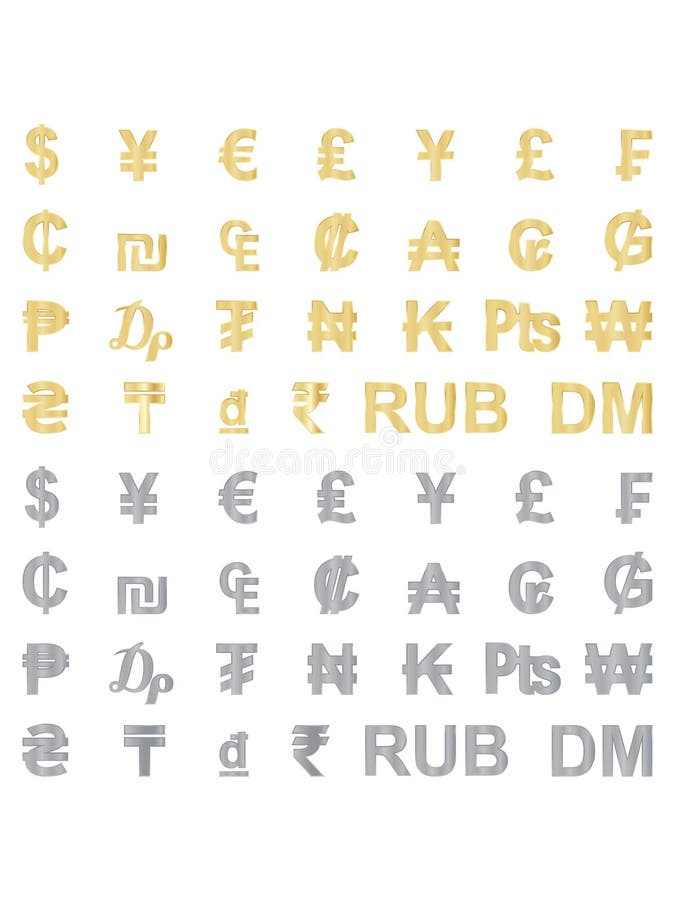 Set of currency signs stock vector. Illustration of lira - 28960084