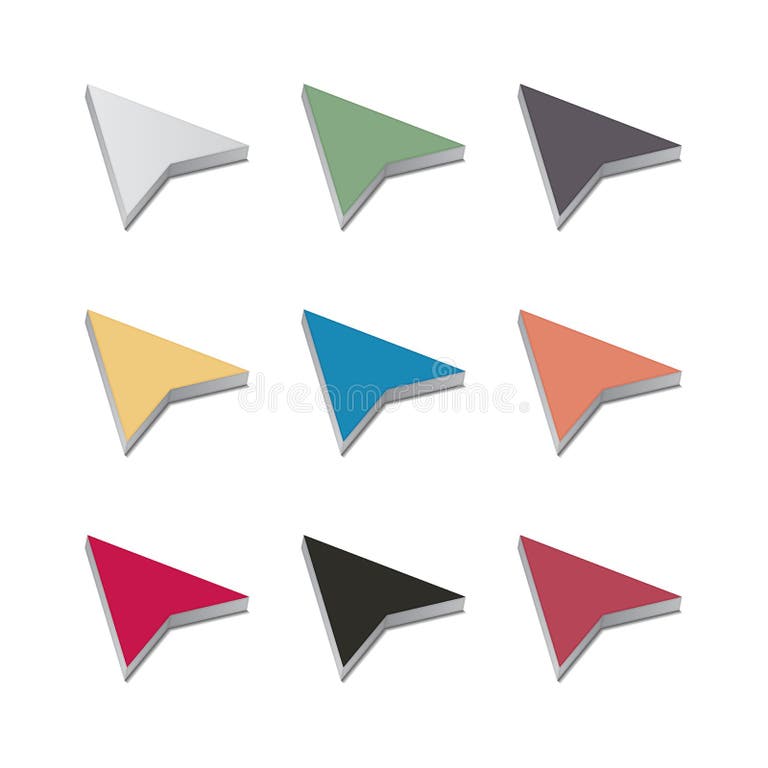 Cursors 3d Set Stock Illustrations – 78 Cursors 3d Set Stock ...