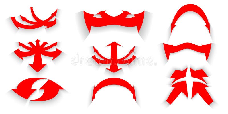 Curved Arrow Sticker Stock Illustrations – 377 Curved Arrow Sticker ...