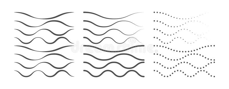 Set of Curved Lines for Creative Design Stock Vector - Illustration of ...