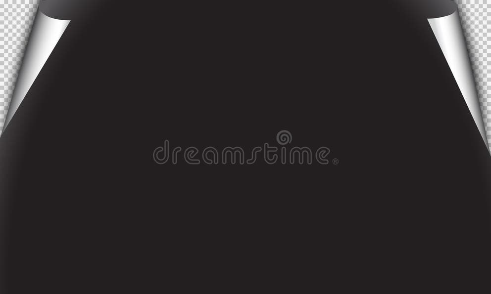 Set of Curved White Paper Strips, Notebook Sheets with Hard Shadow, are ...