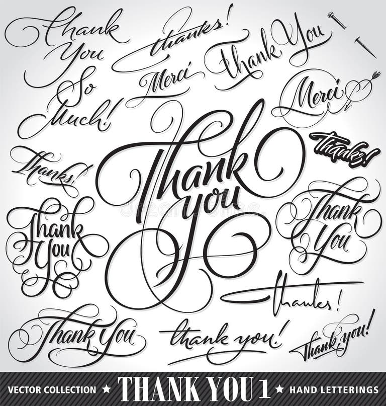 Thank You Script Stock Illustrations – 8,143 Thank You Script Stock ...