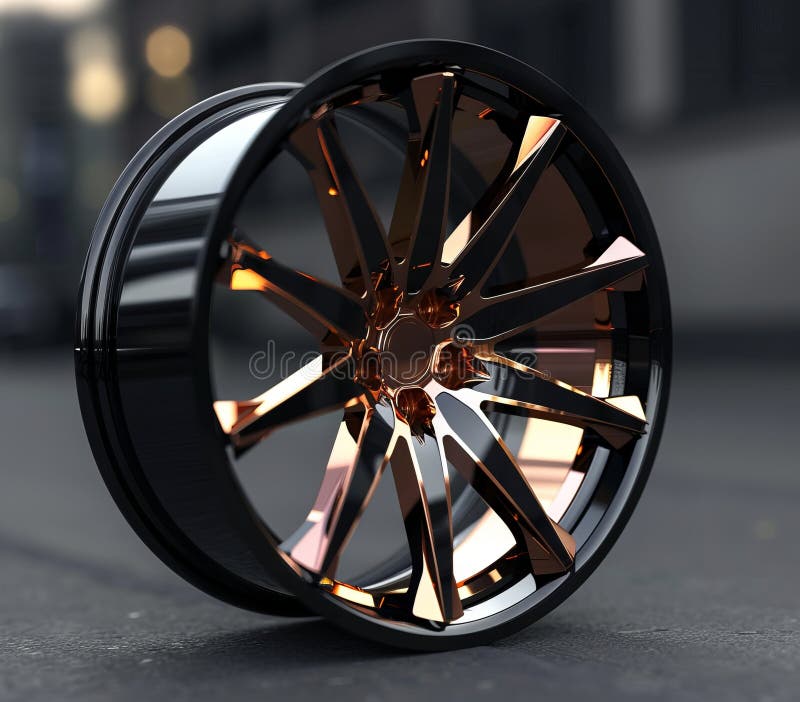 Set of Custom Wheels. Chrome Disc Stock Photo - Image of wheel, auto ...