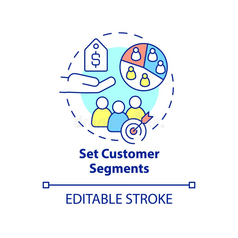 Set Customer Segments Concept Icon Stock Vector - Illustration of ...