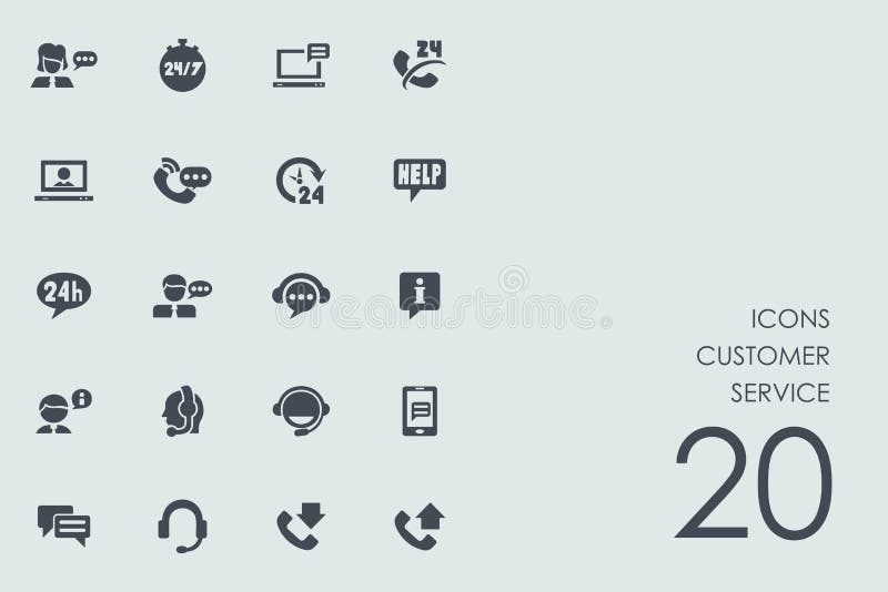 Set of Customer Service Icons Stock Vector - Illustration of idea ...