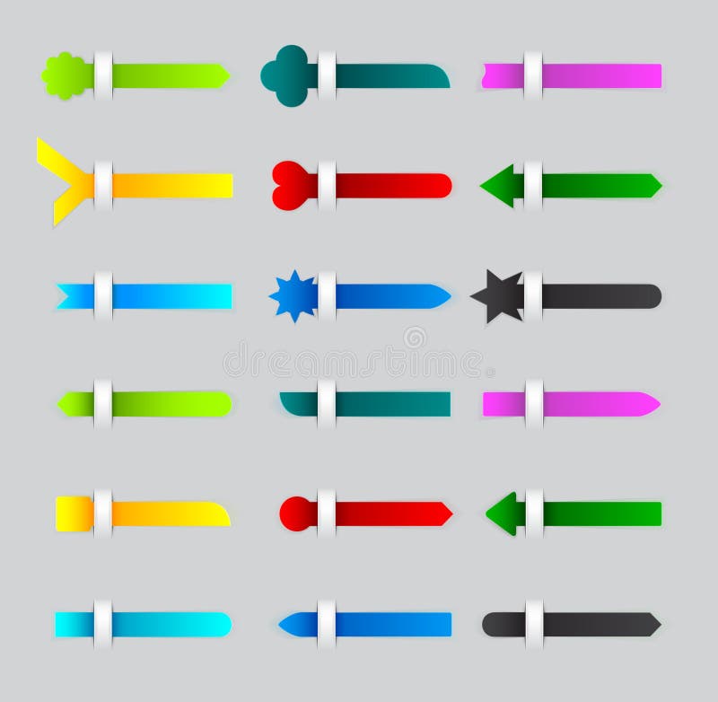 Set of Customizable Label Elements and Stickers Stock Illustration ...