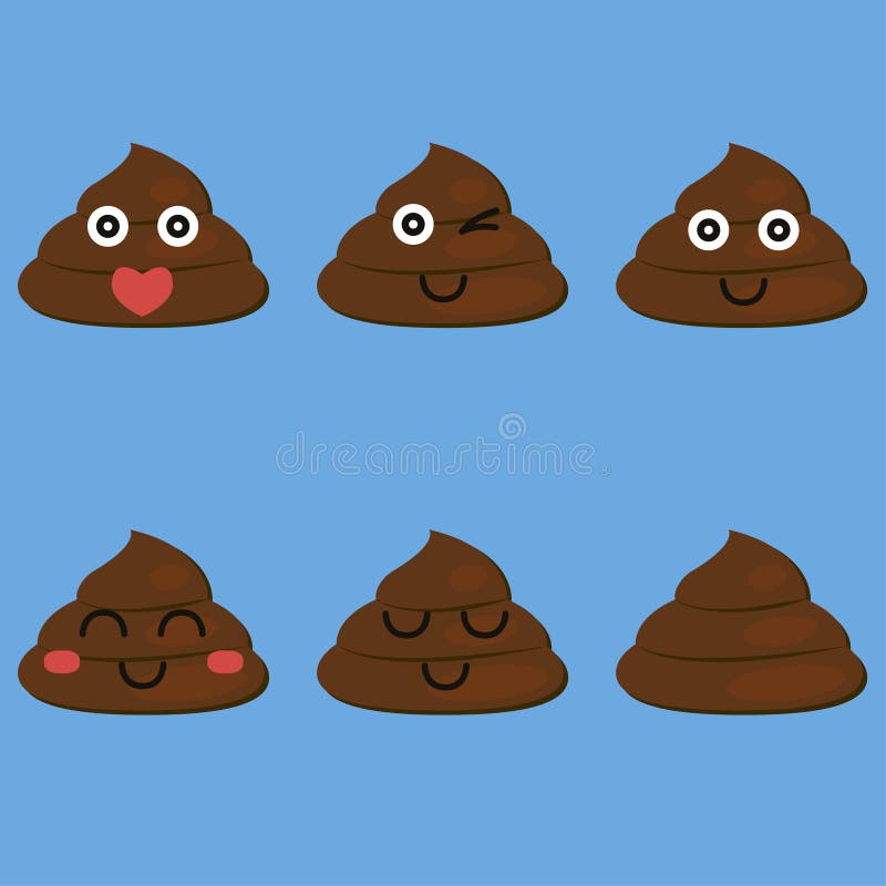 Set of cut poop stock vector. Illustration of comedy - 84297198