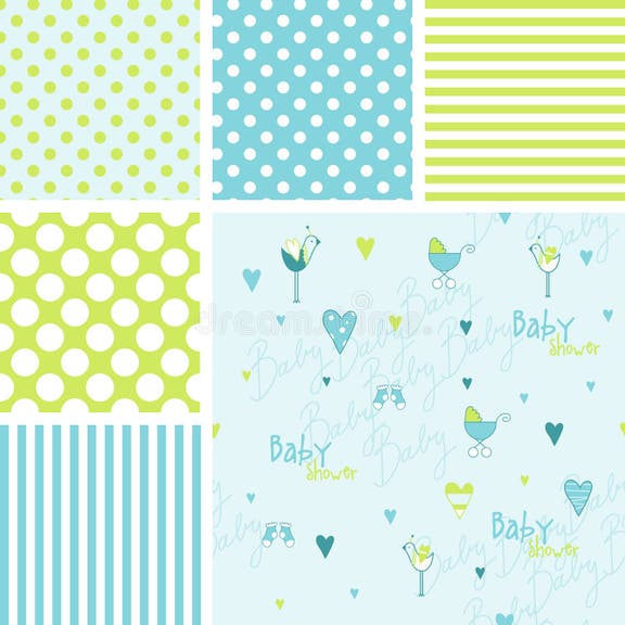 Set of cute baby patterns stock vector. Illustration of card - 304128886