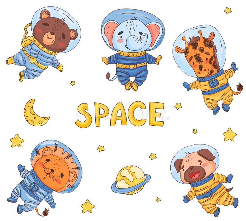 Space Astronaut Animals Stock Illustrations – 976 Space Astronaut ...