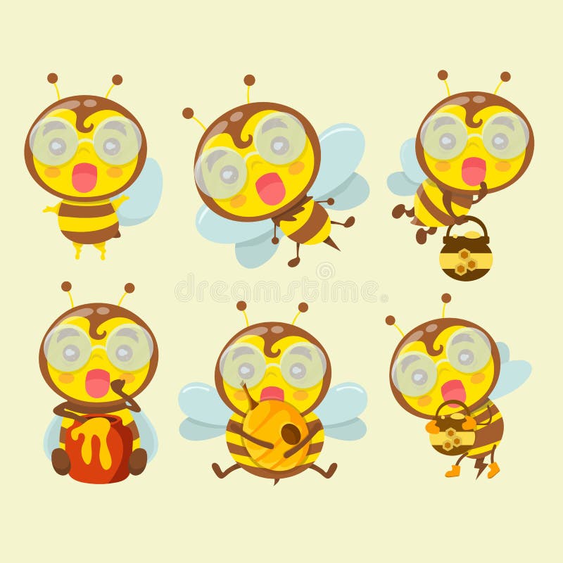 Cartoon bees photo frame stock vector. Illustration of card - 10496957
