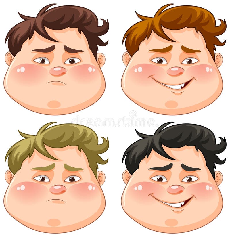 Cute Chubby Boy Cartoon Character Stock Vector - Illustration of happy ...