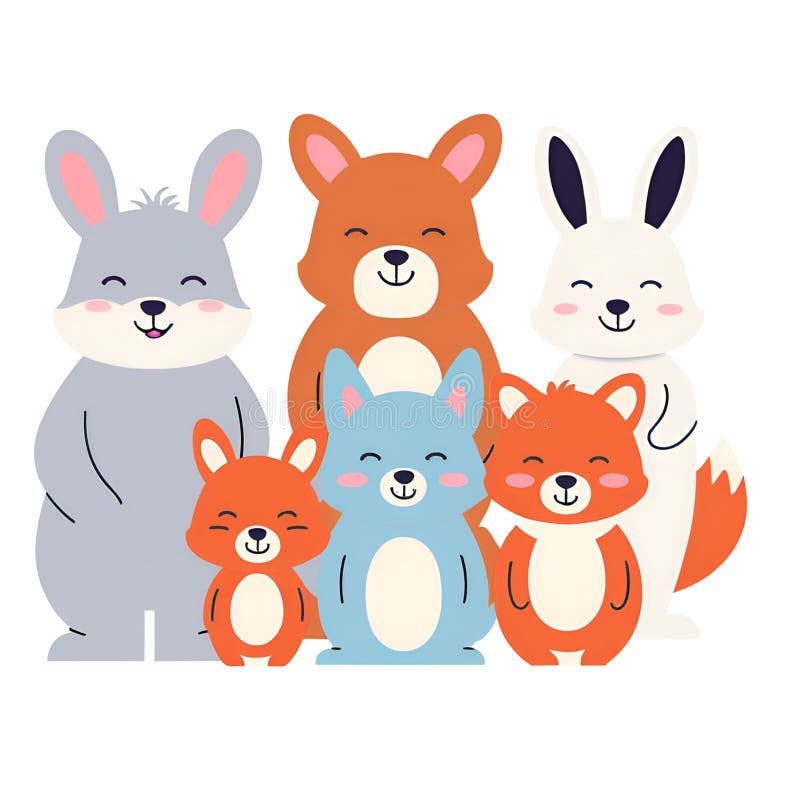 Cute pets stock illustration. Illustration of rabbits - 338714163
