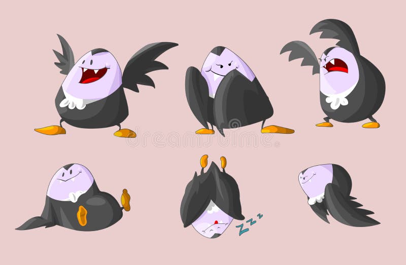Set of cute fat vampires stock vector. Illustration of scary - 78372667