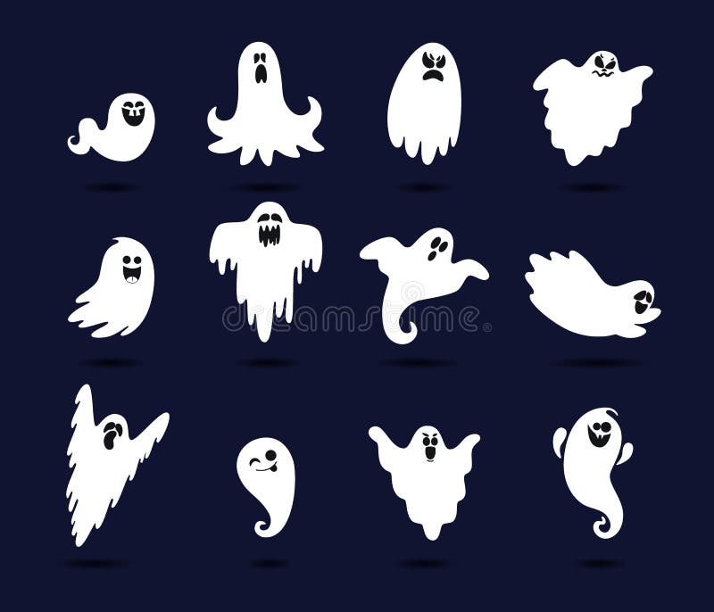 Cute ghost character stock vector. Illustration of night - 233510930