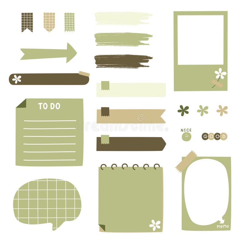 Set of Cute Hand Drawn, Doodle Text Box with Icon, Speech Bubble ...