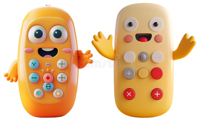 Set of Cute Remote Control. Electronic Device Stock Illustration ...