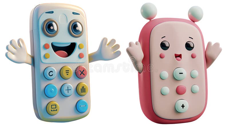 Set of Cute Remote Control. Electronic Device Stock Illustration ...