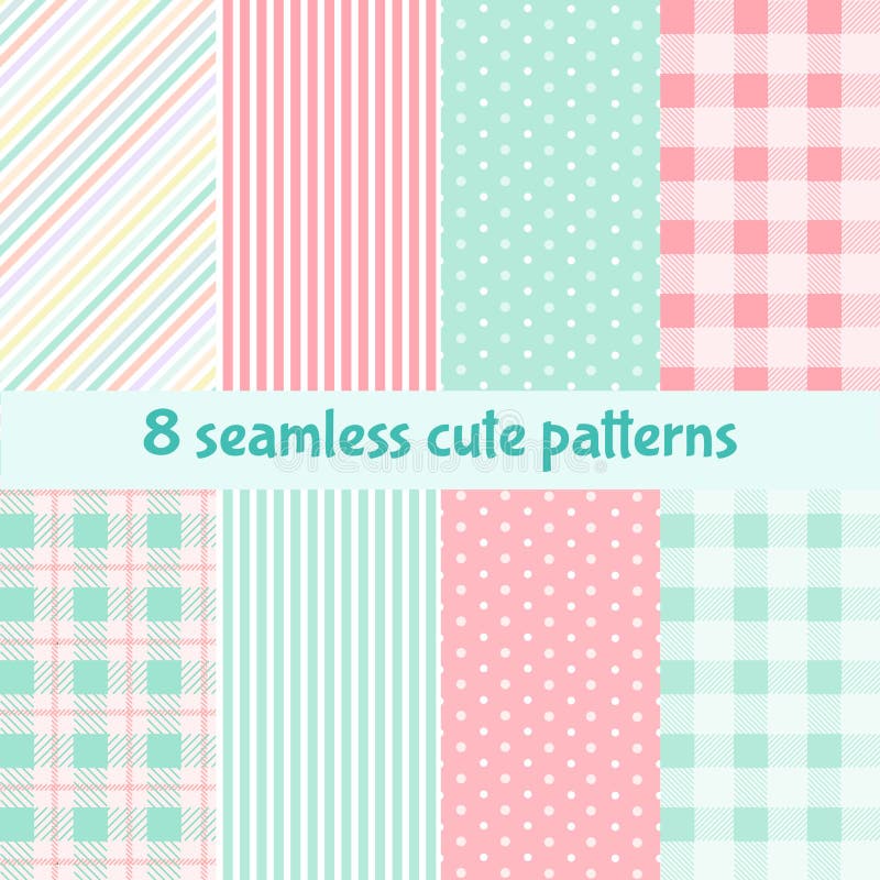 Set of Seamless Stylish Patterns with Drops. Stock Vector ...