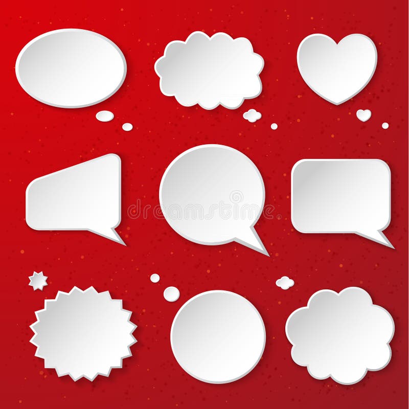 Cute Speech Bubbles Stickers Set Stock Vector - Illustration of label ... Cute Speech Bubbles Stickers Set Stock Vector - Illustration of label ...