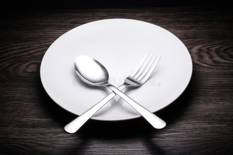 A Set Of Cutlery On Wooden Background Stock Image - Image of wood ...