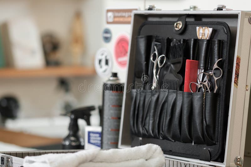 A Set of Cutting Tools for Cutting Barber Beard Salon. Professional ...