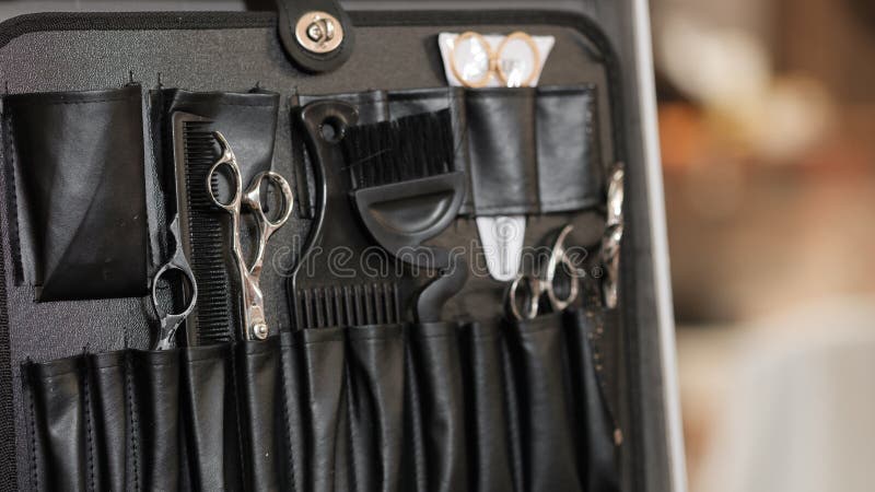 A Set of Cutting Tools for Cutting Barber Beard Salon. Professional ...