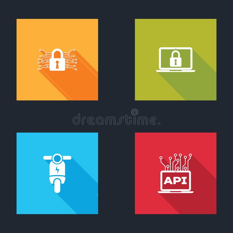 Set Cyber Security, Laptop and Lock, Electric Scooter and Computer Api ... Set Cyber Security, Laptop and Lock, Electric Scooter and Computer Api ...