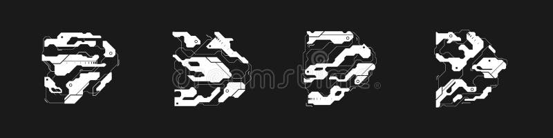 Set of Cyberpunk Arrows. Futuristic Interface Cyber Elements. Cyberpunk ...