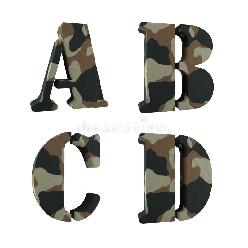 Camouflage alphabet stock vector. Illustration of pound - 23625574