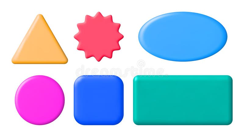 Set of 3D Colorful Glossy Badge. Stock Vector - Illustration of symbol ...