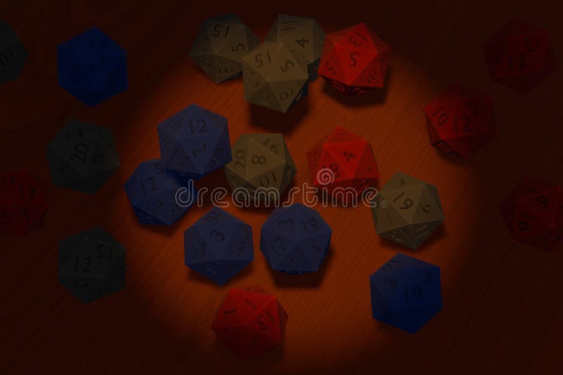 Set of d20 dice stock illustration. Illustration of fantasy - 322206976