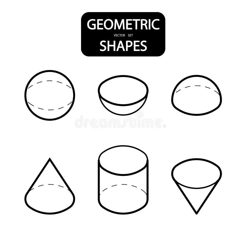Set of 3D Geometric Shapes. Isometric Views. the Science of Geometry ...