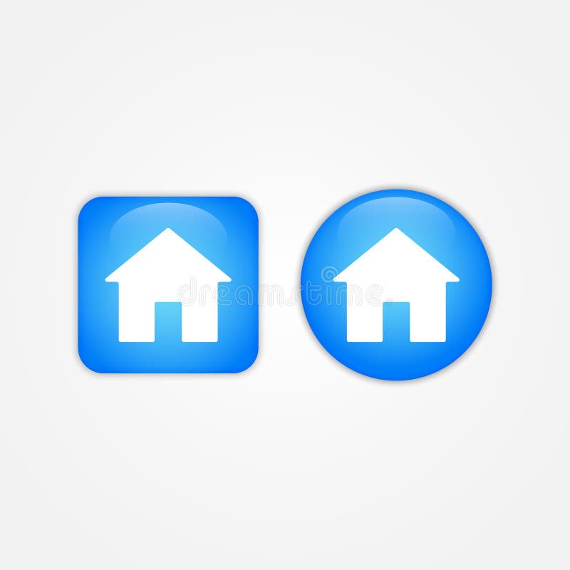 Set 3d Home App Buttons Icon. Vector Illustration Stock Vector ...
