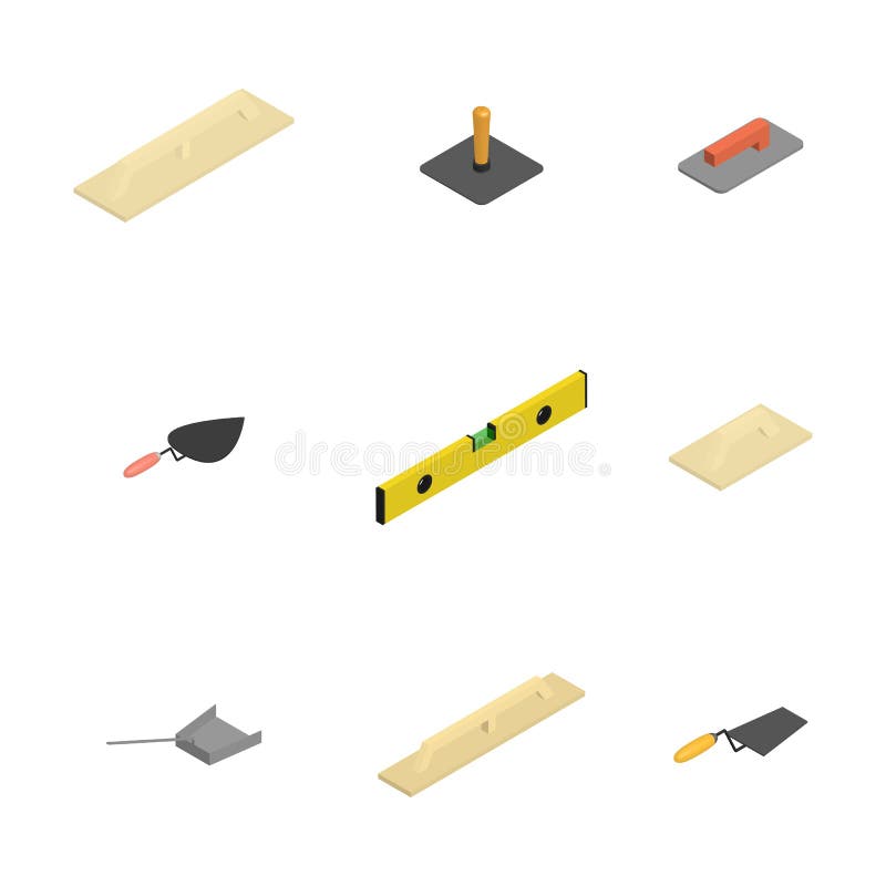 Plastering Icon Set Stock Illustrations – 776 Plastering Icon Set Stock ...