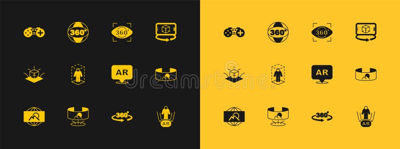 Set 3d Modeling, 360 Degree View, Augmented Reality AR, Gamepad and ...