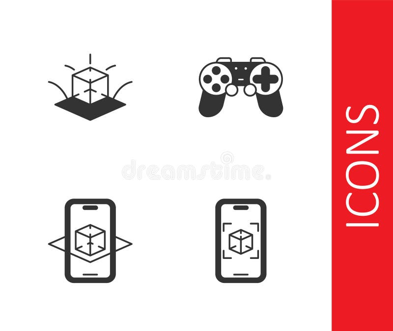 Set 3d Modeling, and Gamepad Icon. Vector Stock Illustration ... Set 3d Modeling, and Gamepad Icon. Vector Stock Illustration ...
