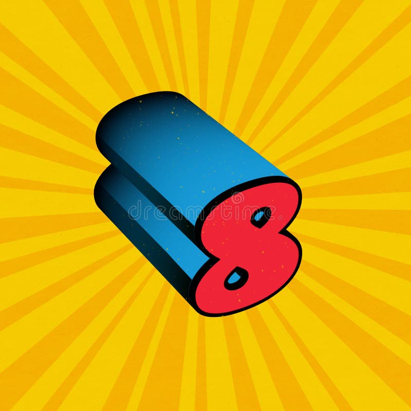 Set of 3d Numbers in Comic Style, 3d Rendering, Graphic Design and ...