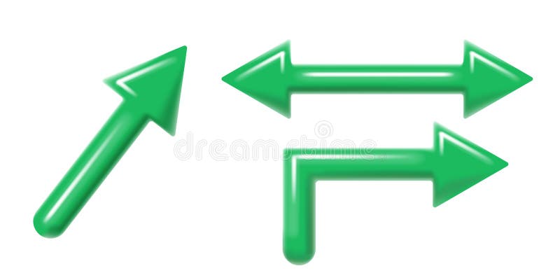 Set of 3D Plastic Isolated Figures. Arrow Set Stock Vector ...