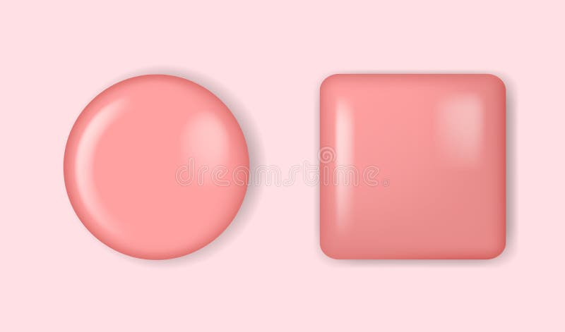 Set of 3d Plate Different Shapes Stock Vector - Illustration of graphic ...