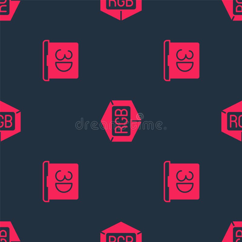 Set 3D Printer and RGB and CMYK Color Mixing on Seamless Pattern ...