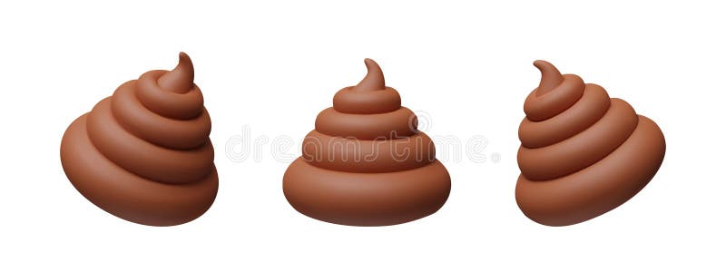 Set of 3D render poo stock vector. Illustration of feces - 294510314