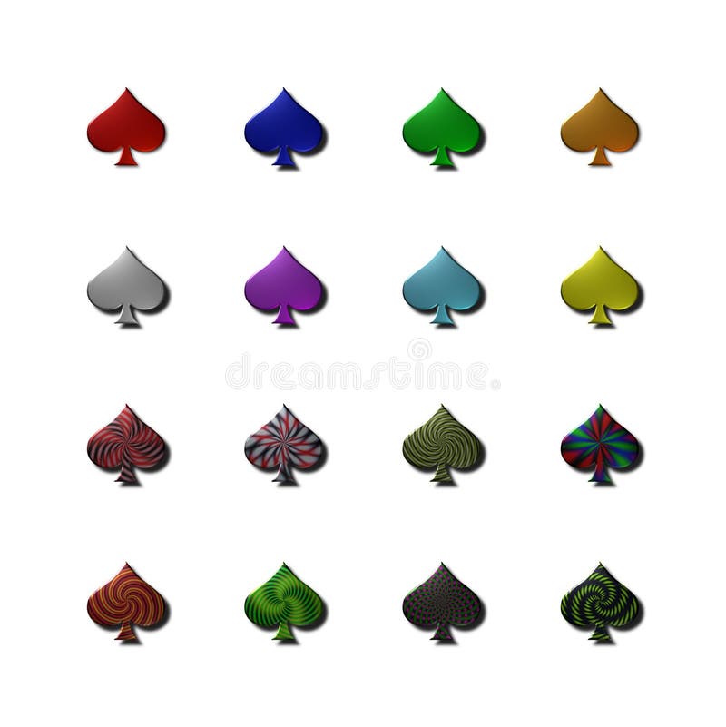 A Set of 16 - 3D Rendered Illustrations of Metallic Textured Cards ...